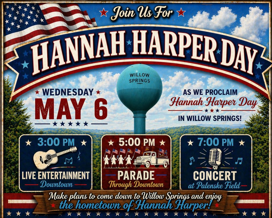 Hannah Harper Scheduled for May 6th in Willow Springs - Ozark Radio News