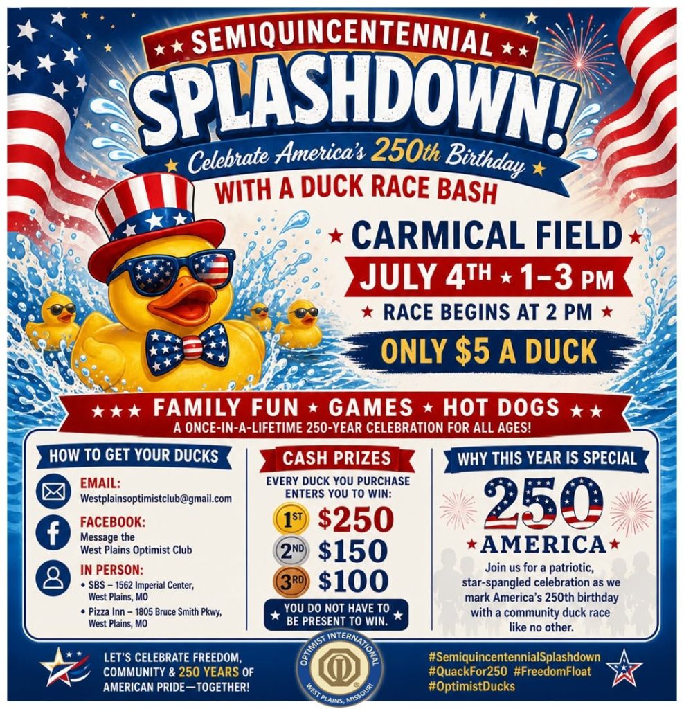 Optimist Club to Hold Duck Race - Ozark Radio News